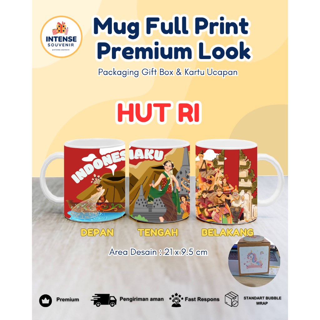 Jual Mug Souvenir 17 Agustus Kemerdekaan | Mug Merdeka Independence Day ...
