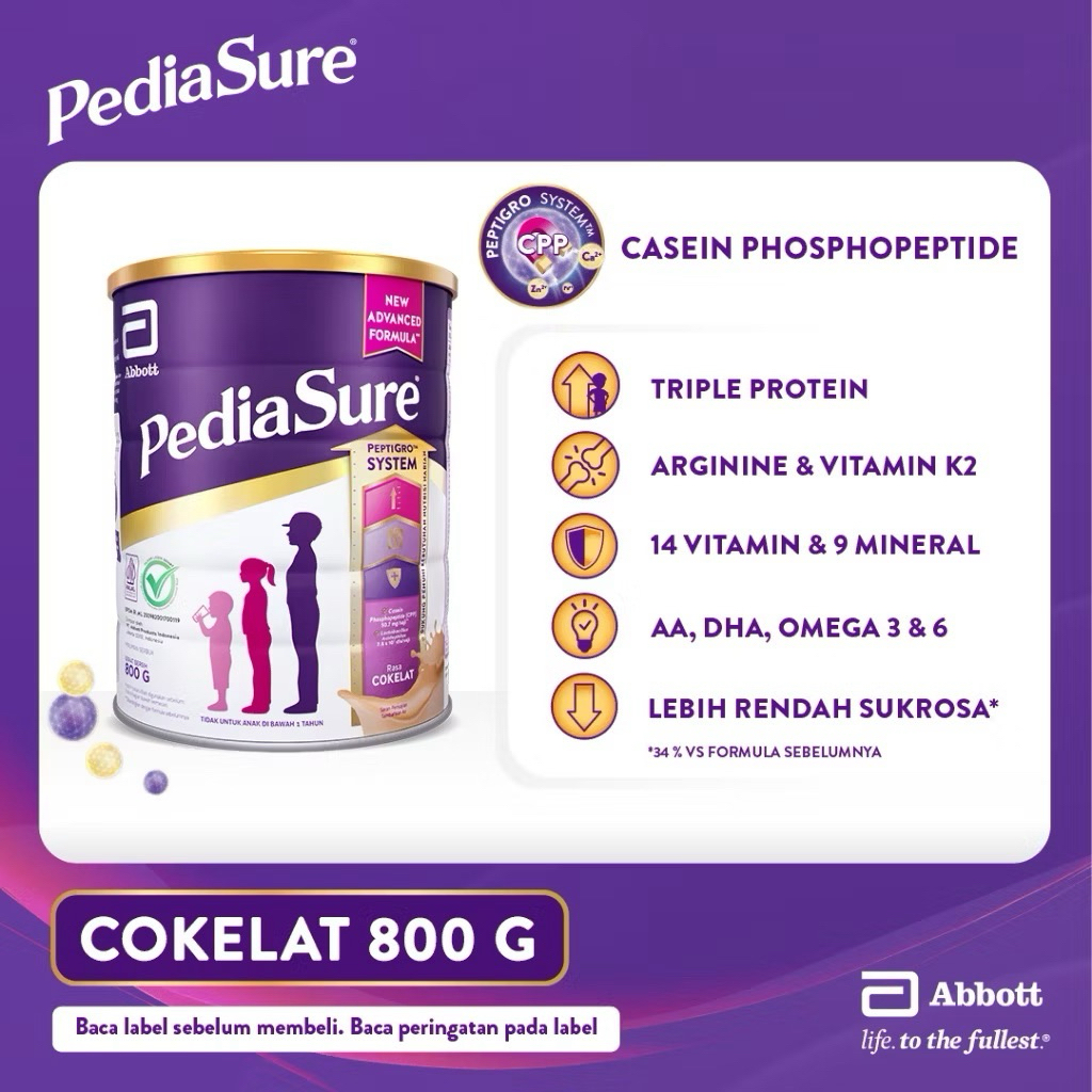 Jual Pediasure triplesure rasa coklat 800gr | Shopee Indonesia
