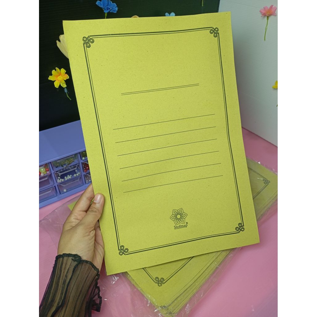 Jual [Aesthetic by FSs.id] Map kertas warna Merah/kuning/biru 10pcs ...