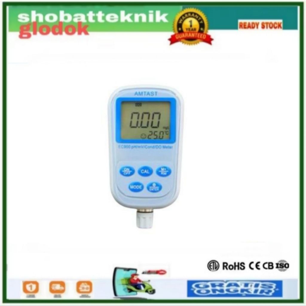 Jual Alat Ukur Kualitas Air AMTAST EC900 EC900 8in1 pH/mV Conductivity ...