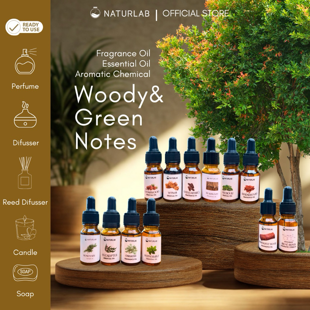 Jual (10 ML) NATURLAB Woody & Green Single NotesOil | Essential Oil ...
