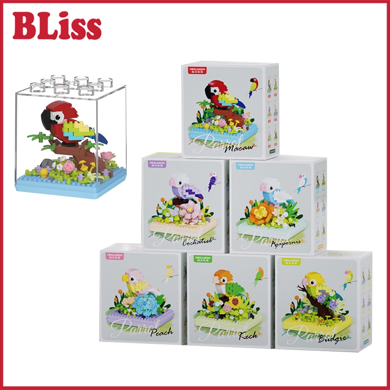 Jual BLiss 3D Mainan Balok Susun Burung Beo Burung DIY Bird Building ...