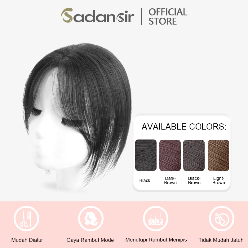 Jual Sadansir Rambut Palsu Wanita Poni Palsu Wig Poni Menutupi Rambut ...