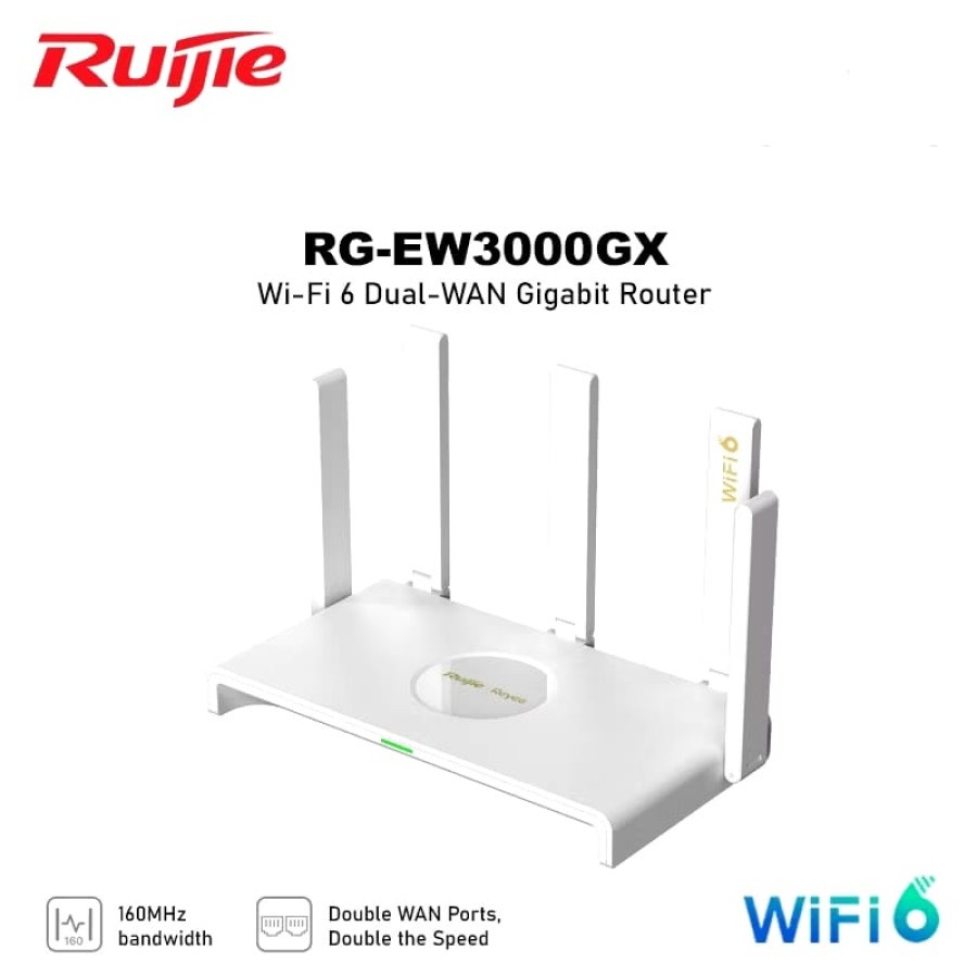 Jual Wireless Mesh Router Ruijie Reyee RG-EW3000GX Wi-Fi 6 AX3000 Dual ...
