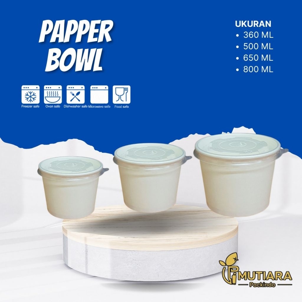 Jual Papper Bowl Putih 650 ML (25 pcs) Termurahhh !! | Shopee Indonesia