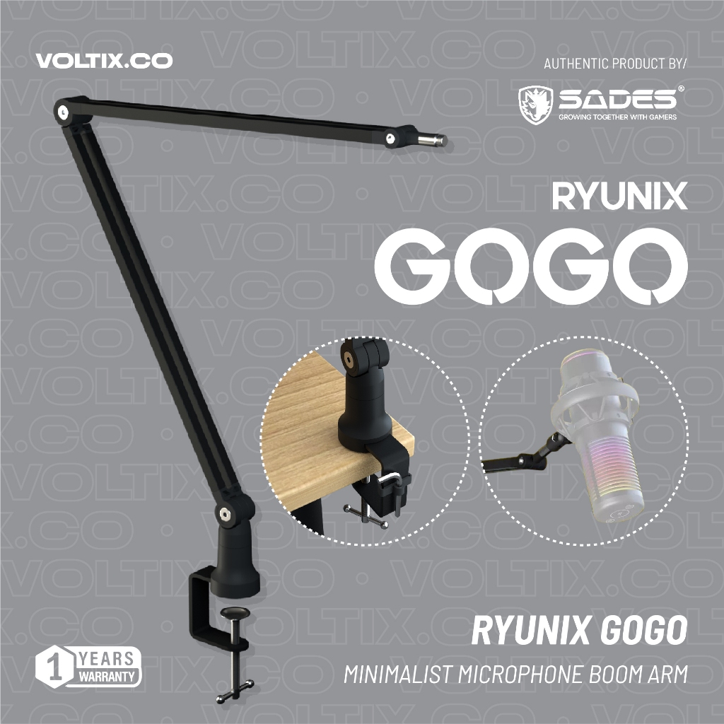 Jual Sades Ryunix Microphone Arm Gogo for Ryunix Uta CX1 | Shopee Indonesia