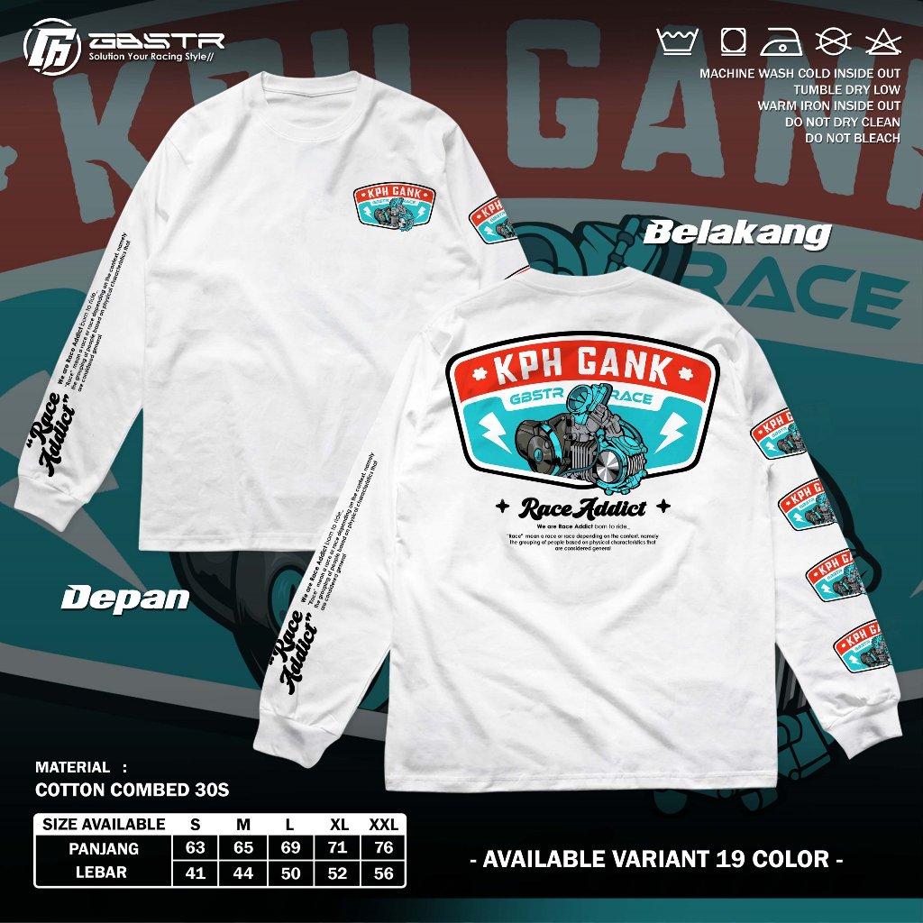 Jual KAOS KPH GANK LENGAN PANJANG - Baju Distro Racing Longsleeve Motor ...