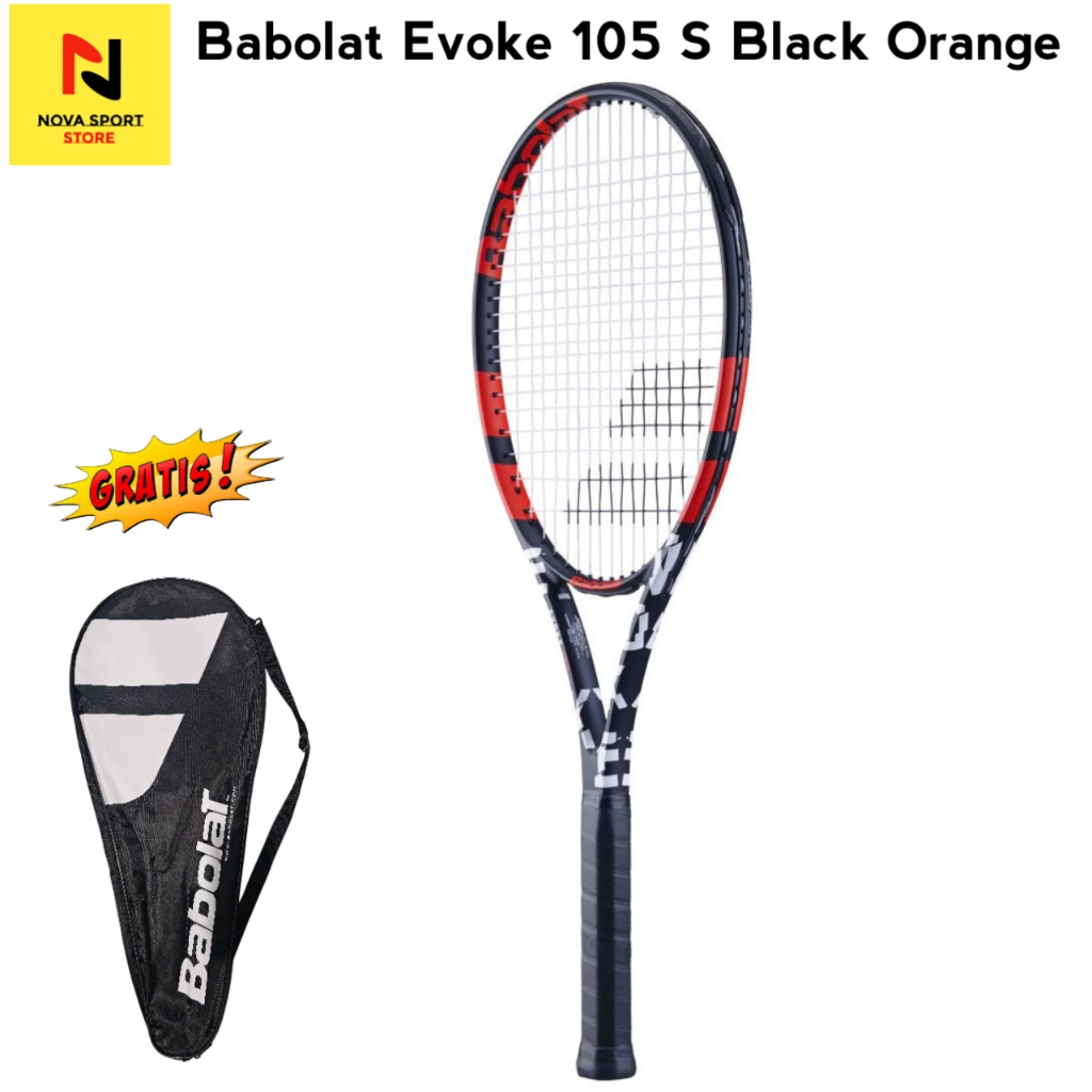 Jual Babolat Raket Tenis Evoke 105 S Black Orange | Shopee Indonesia