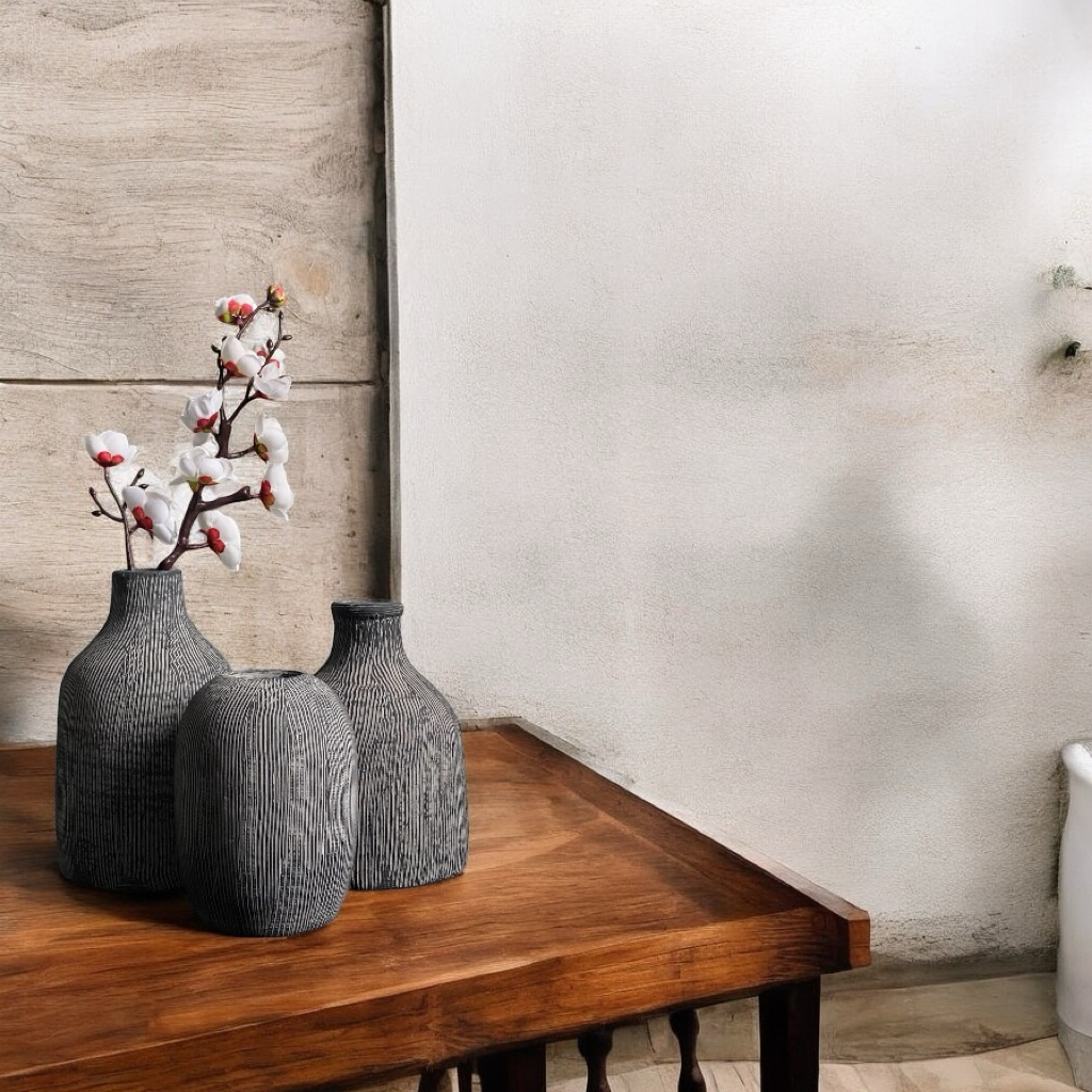 Jual VAS BUNGA KERAMIK | VAS NASHA GREY | VAS AESTHETIC/Vas bunga ...