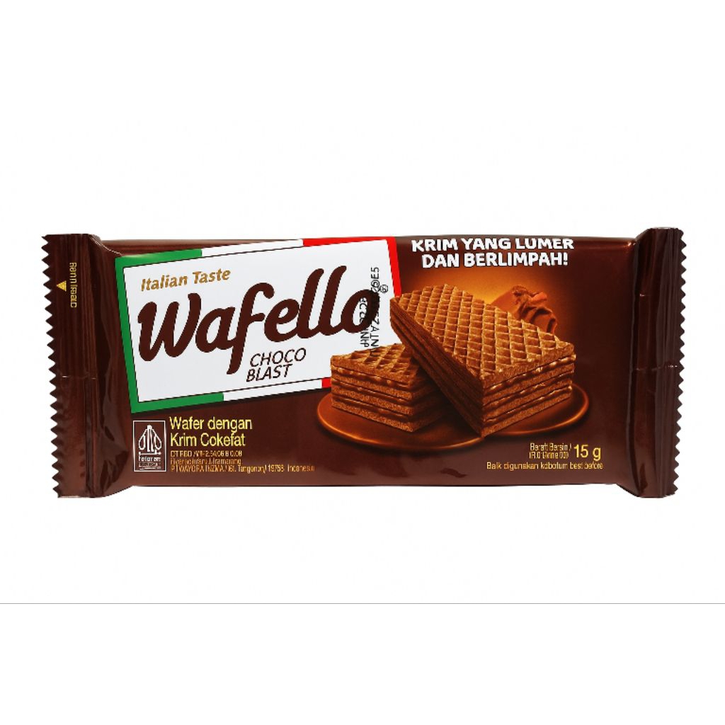 Jual Waffelo Wafer Krim Coklat 15g | Shopee Indonesia