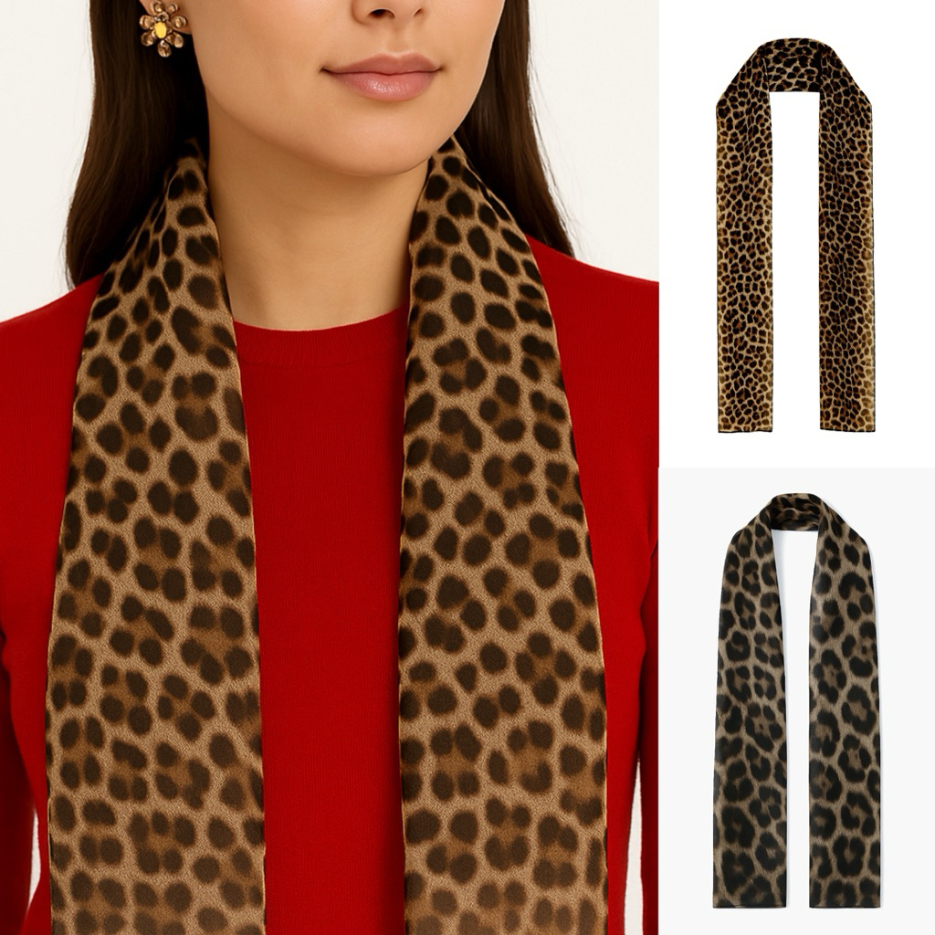 Jual Syal Scarf Motif Leopard Multifungsi Skena Outfit Macan Tutul ...
