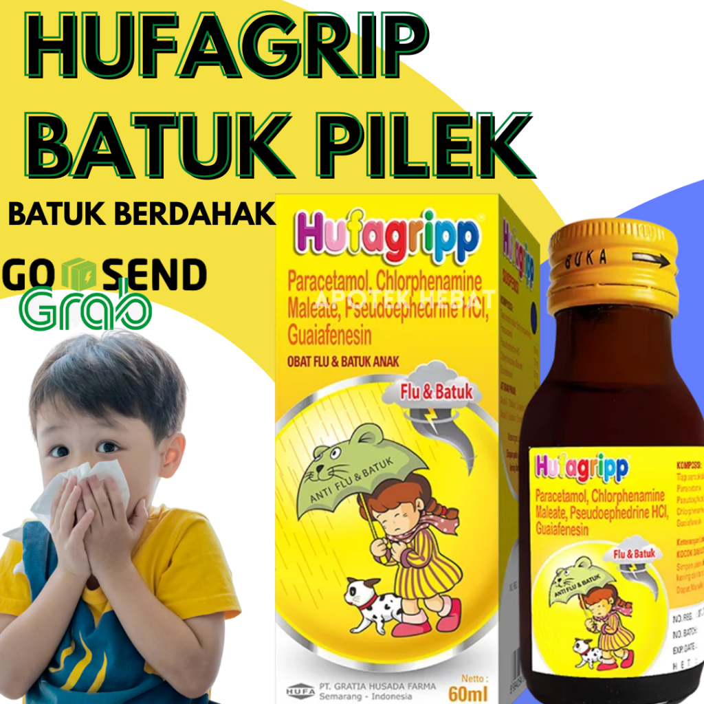 Jual Hufagripp Kuning Obat Flu Batuk Anak Hufagrip Kuning 60 ml Obat ...