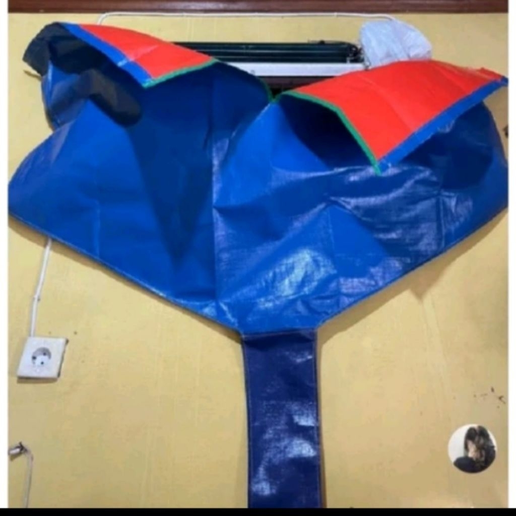 Jual terpal talang AC terpal cover, buat cuci AC bahan super tebal ...