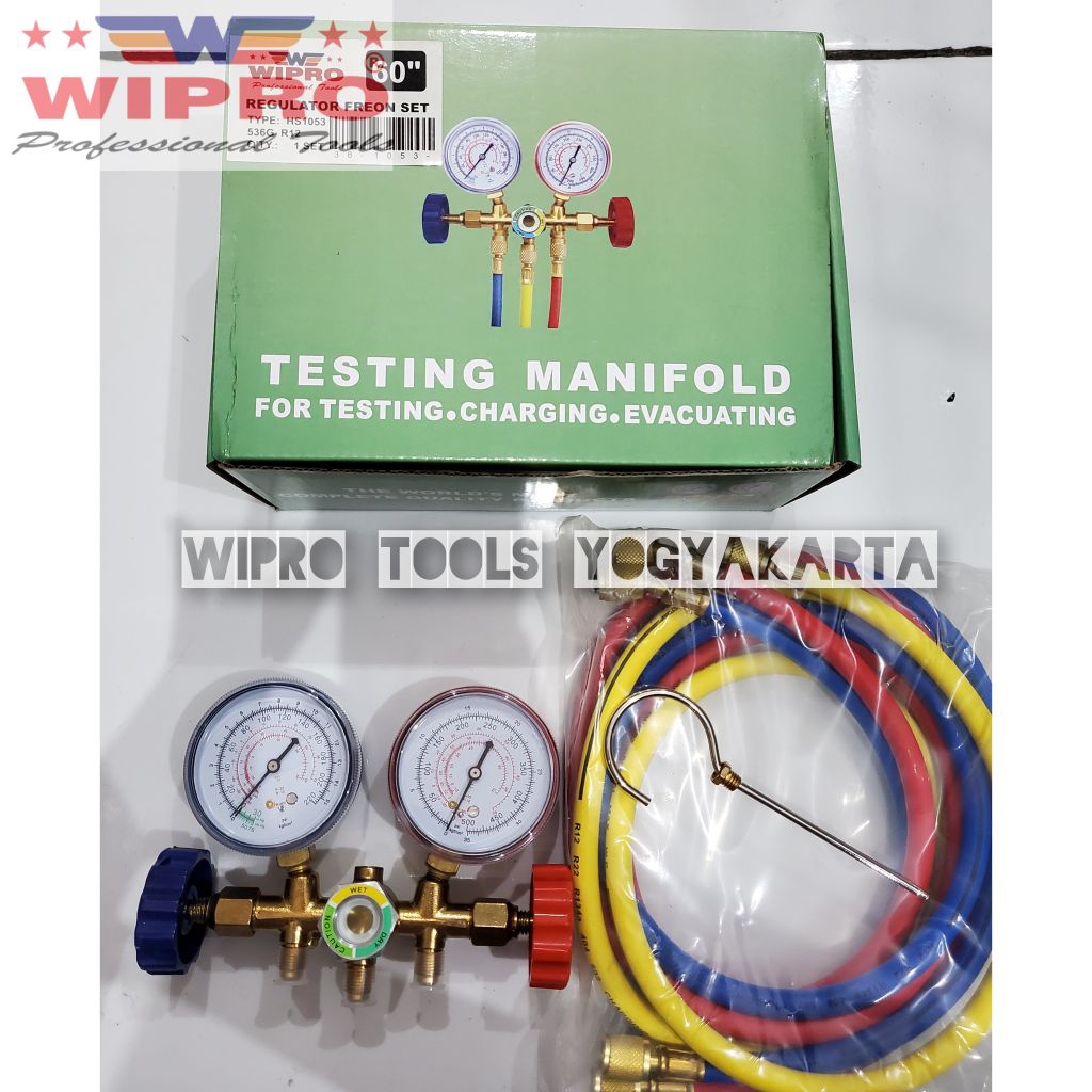 Jual Wipro Manifold Regulator Tekanan Freon Ac Double / Regulatot Freon ...