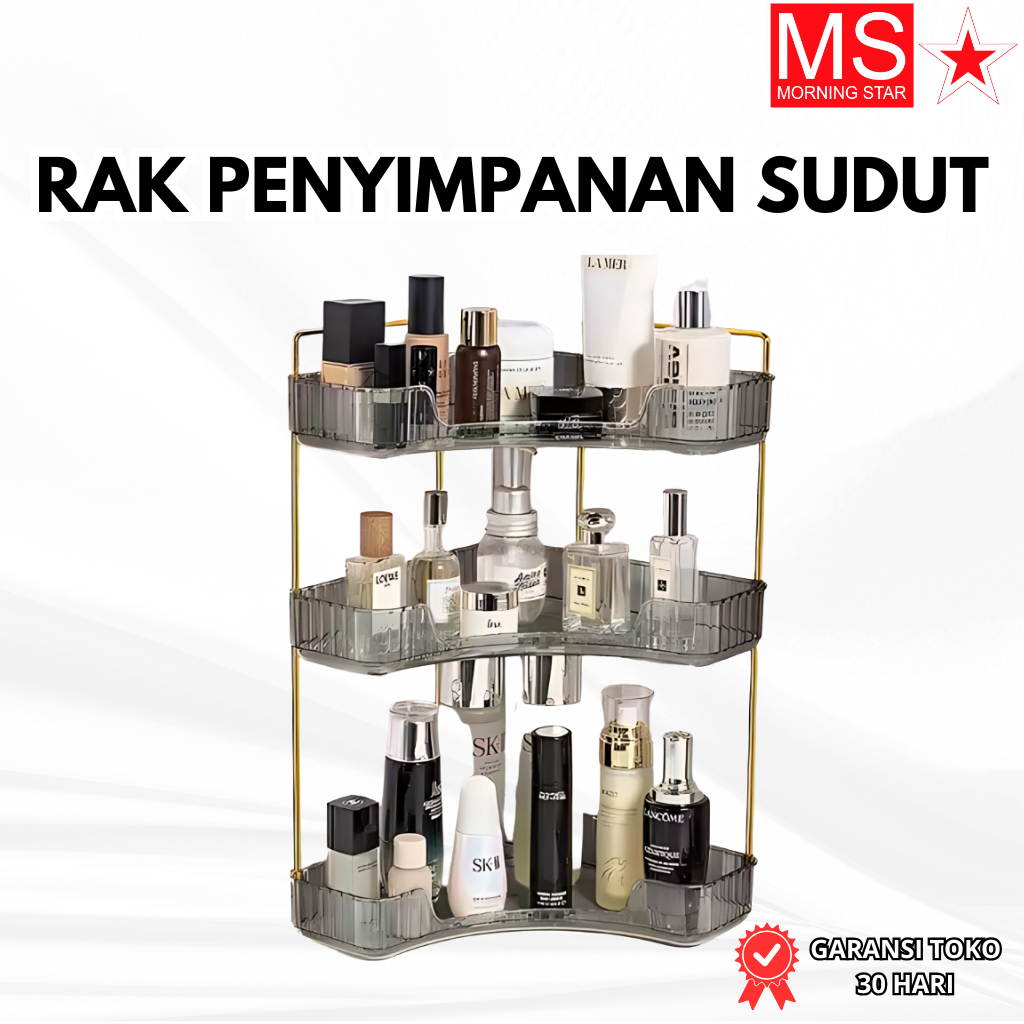 Jual Morning Star Rak Sudut 3 Tingkat Organizer Makeup Minimalis Tempat ...