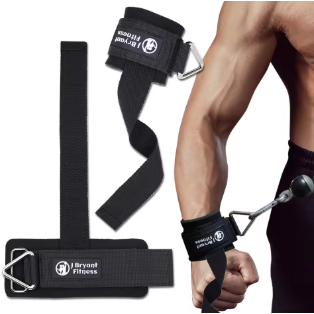 Jual Adjustable Wrist Cuffs Weightlifting Straps with Ring,Premium ...