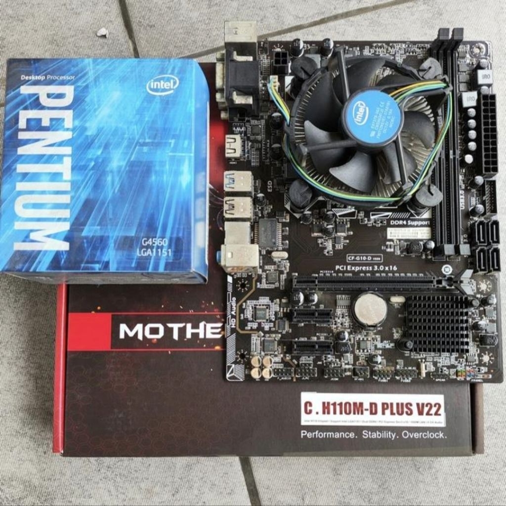 Jual mainboard colorful h110 + pentium g4560 | Shopee Indonesia