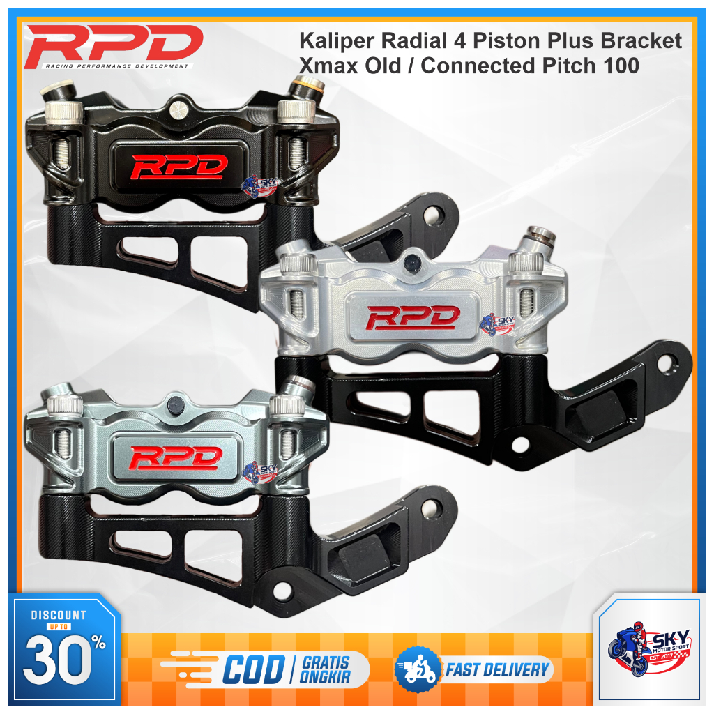 Jual Kaliper Depan RPD Radial 4p Xmax Old Xmax Connected Disc 300mm ...