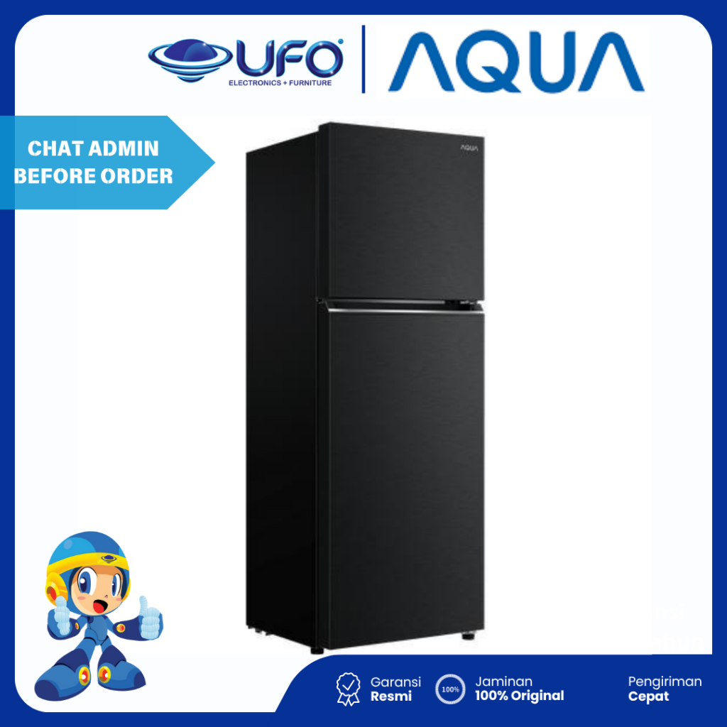 Jual AQUA KULKAS 2 PINTU 225L TURBO COOLING AQRDTM285CBP(DS) | Shopee Indonesia