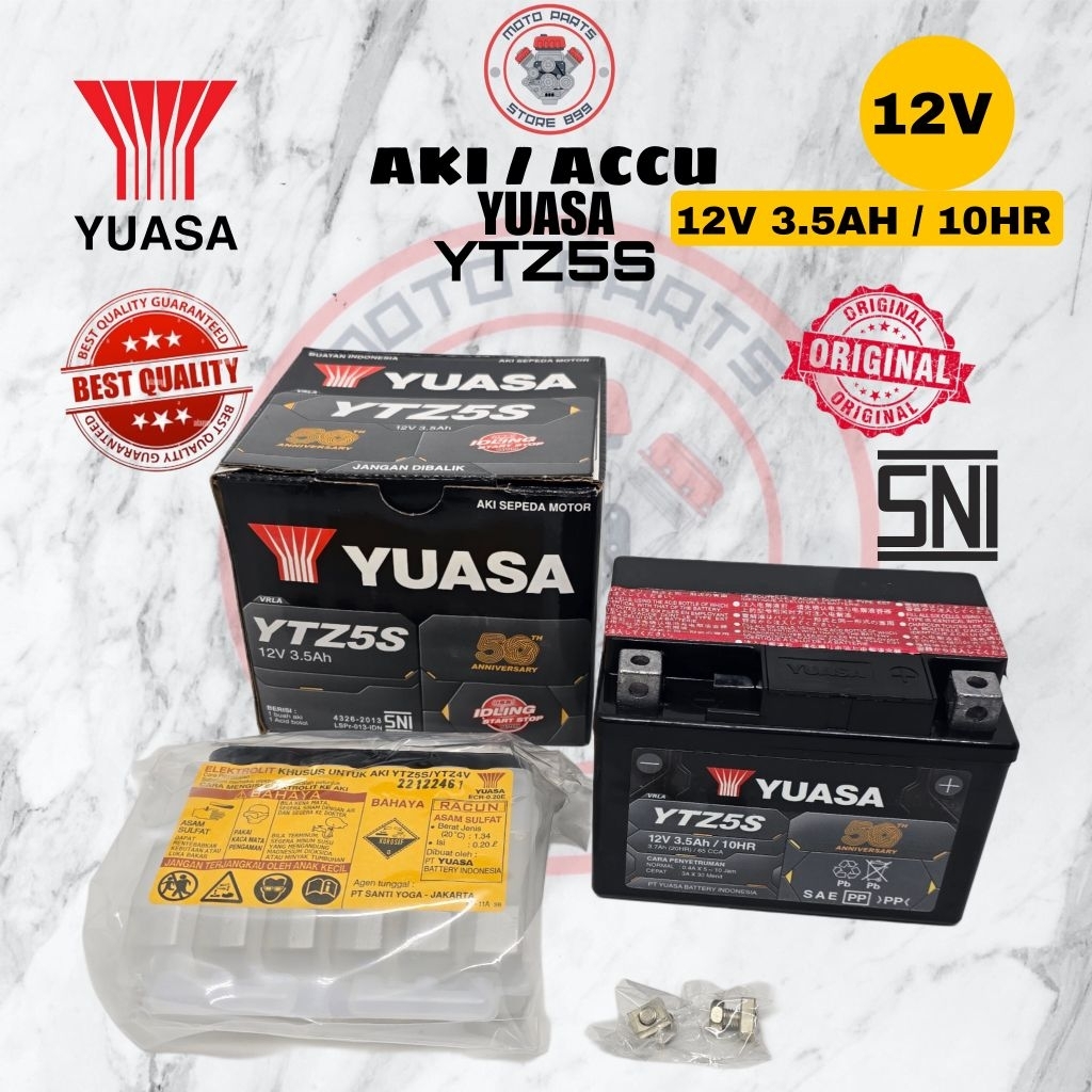 Jual AKI ACCU YUASA ORIGINAL YUASA AKI YTZ5S ORIGINAL 12V | Shopee ...
