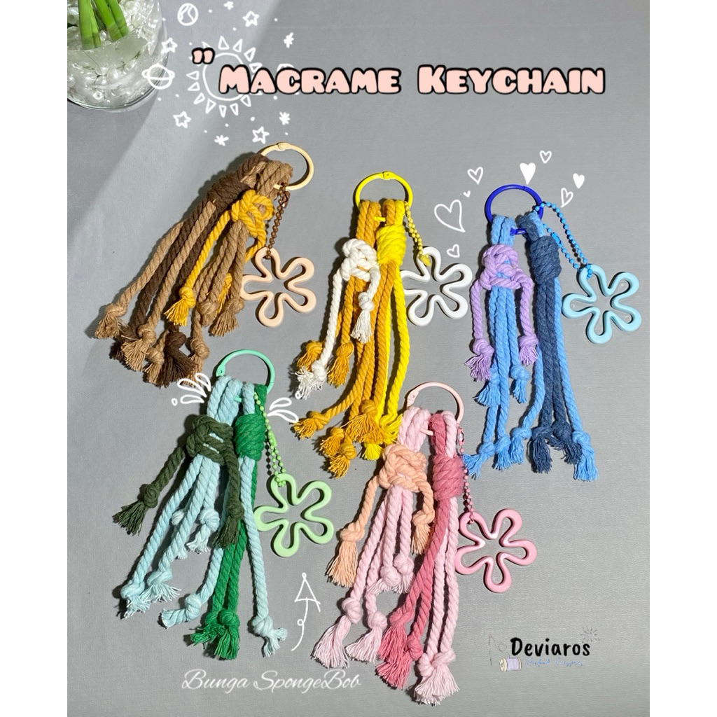 Jual Macrame Keychain | Bag Charm | Gantungan Tas | Gantungan Kunci ...