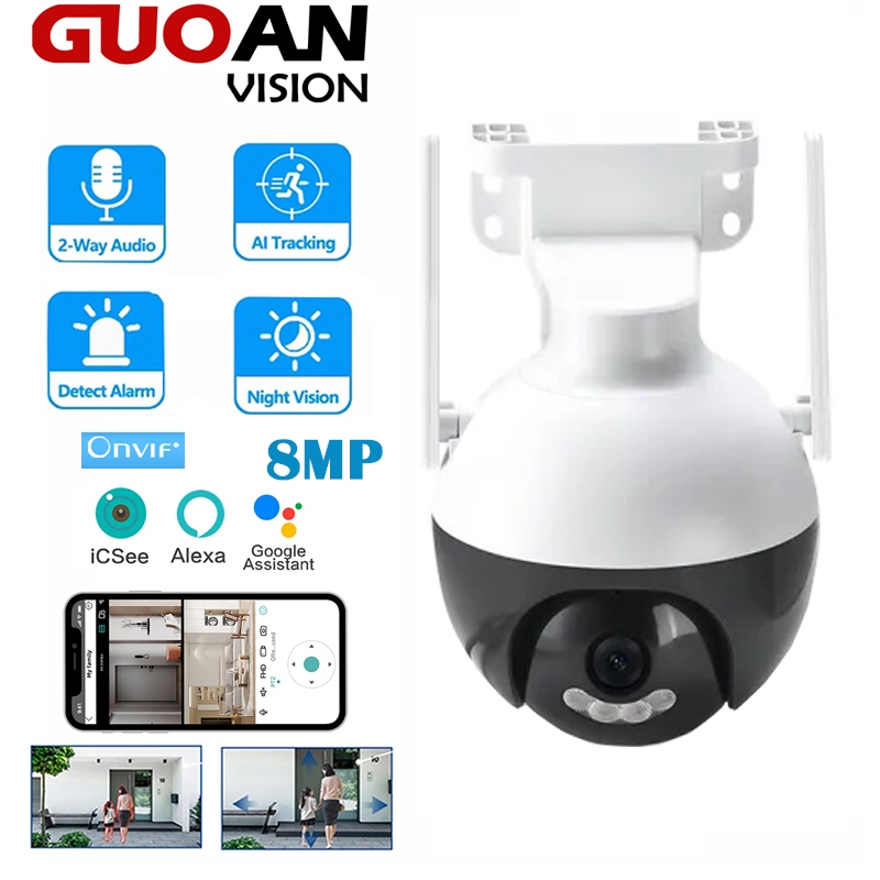 Jual GUOANVISION IP CAMERA CCTV ICSEE Outdoor Wirless 8MP FULL HD PTZ ...