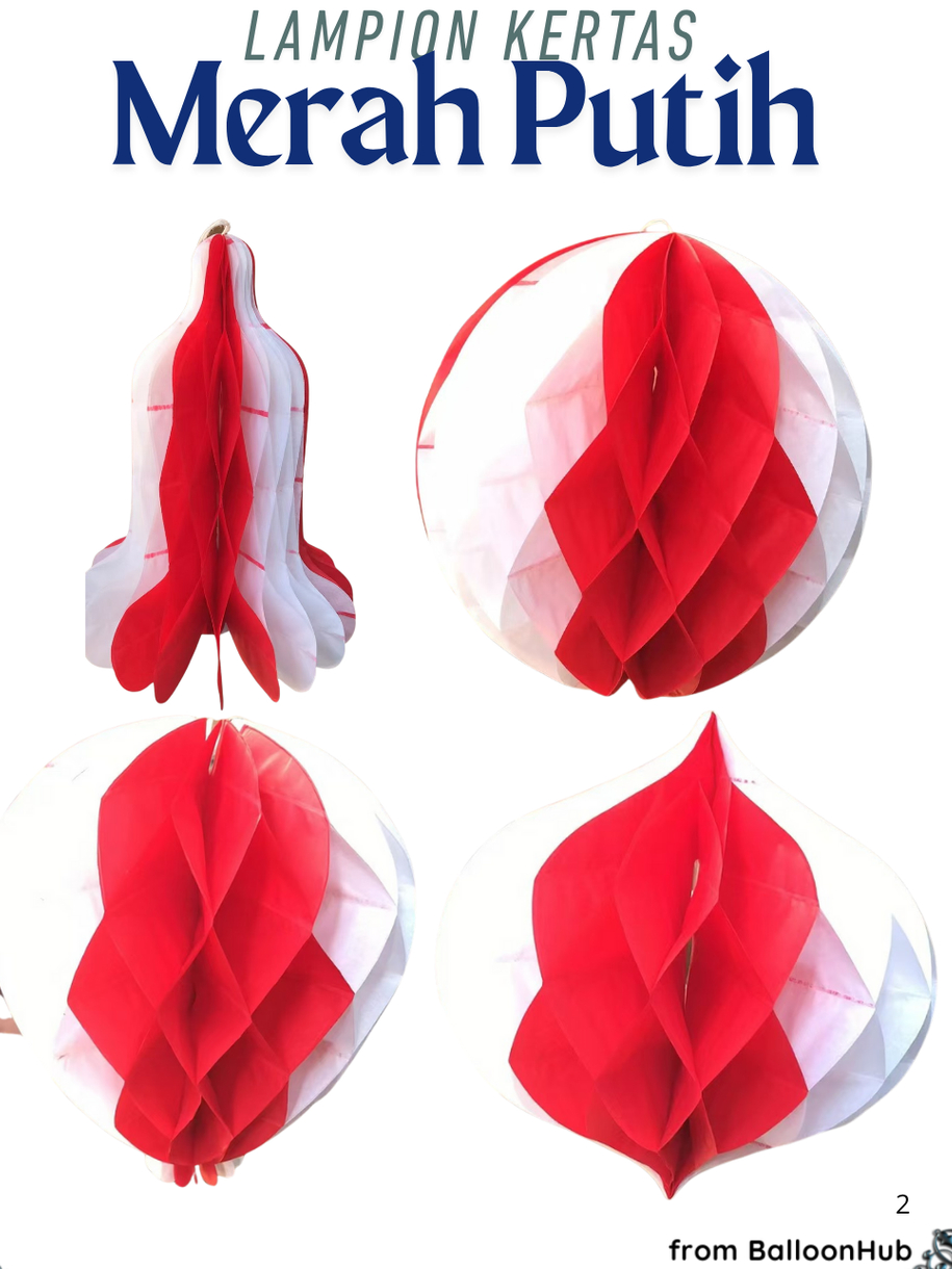 Jual Lampion Tawon Kertas Bintang 17 Agustus HUT RI Kemerdekaan Hiasan ...