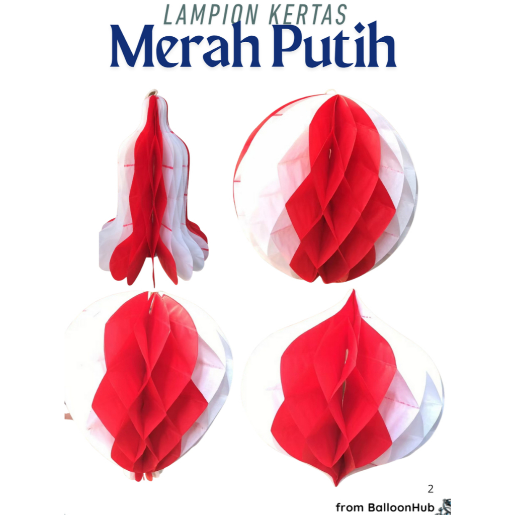 Jual Lampion Tawon Kertas Bintang 17 Agustus HUT RI Kemerdekaan Hiasan ...