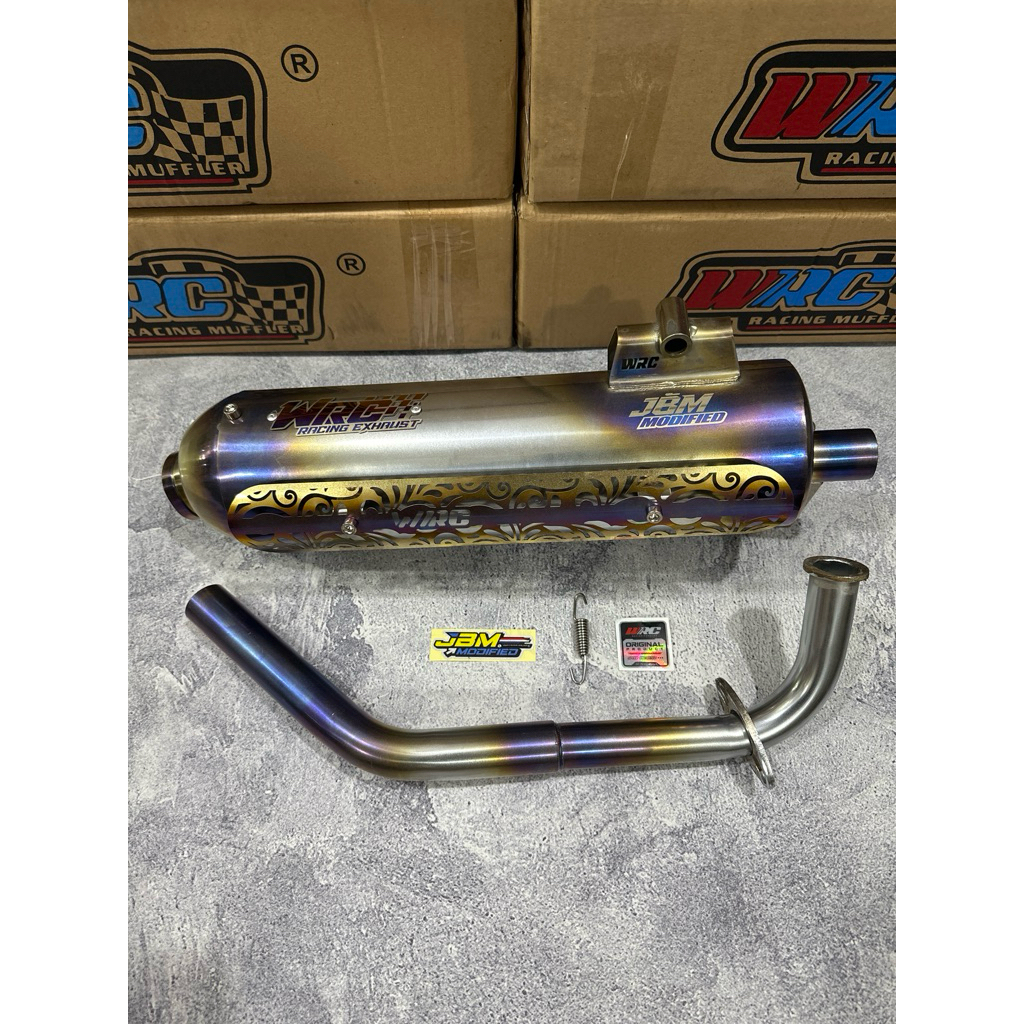 Jual KNALPOT STANDART RACING WRC SUNBLUE MATIC HONDA & YAMAHA | Shopee ...
