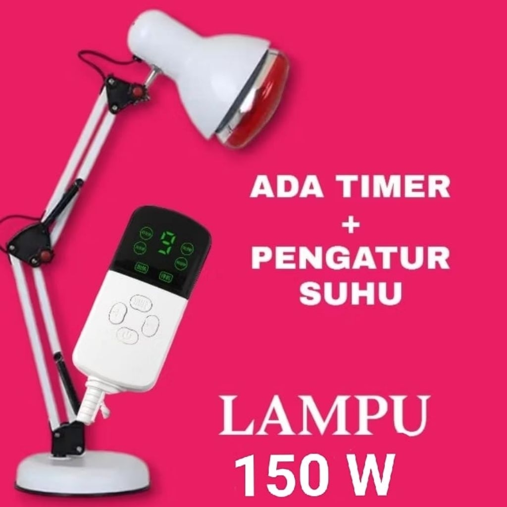 Jual ADA TIMER + PENGATUR SUHU LAMPU FISIOTERAPI INFRARED 150WATT ...