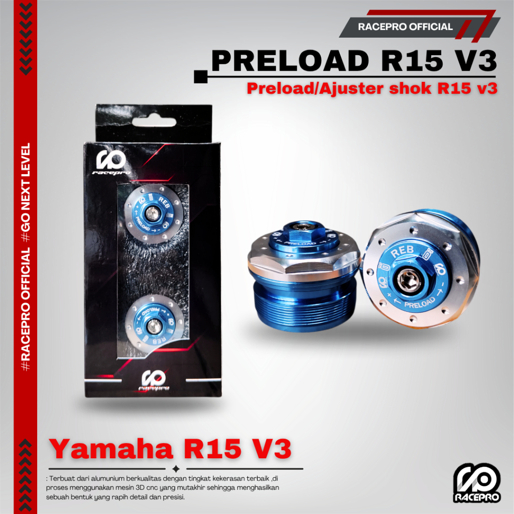 Jual Racepro Preload R15 V3 Preload Adjuster Shock Depan All New R15 VVA V3 R25 Old New V2 MT15 ...