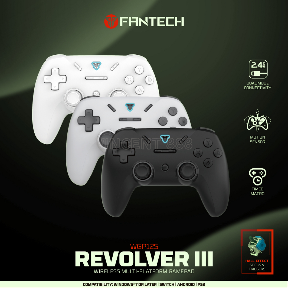 Jual Fantech WGP12S Revolver III 3 Gamepad Wireless 2.4G Layout PS Anti ...