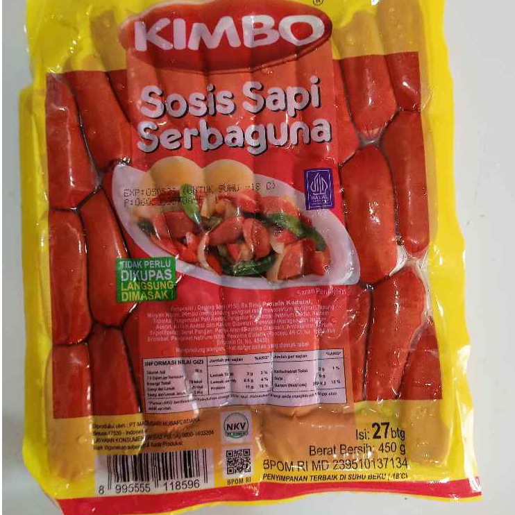 Jual Kimbo Sosis Sapi Serbaguna 450 gr | Shopee Indonesia