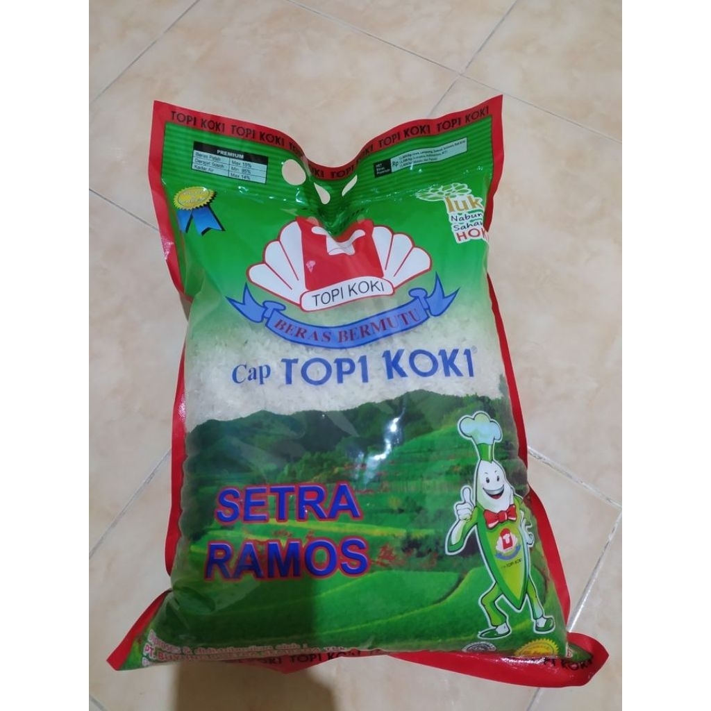 Jual Beras Setra Ramos Cap Topi Koki 5 Kg | Shopee Indonesia