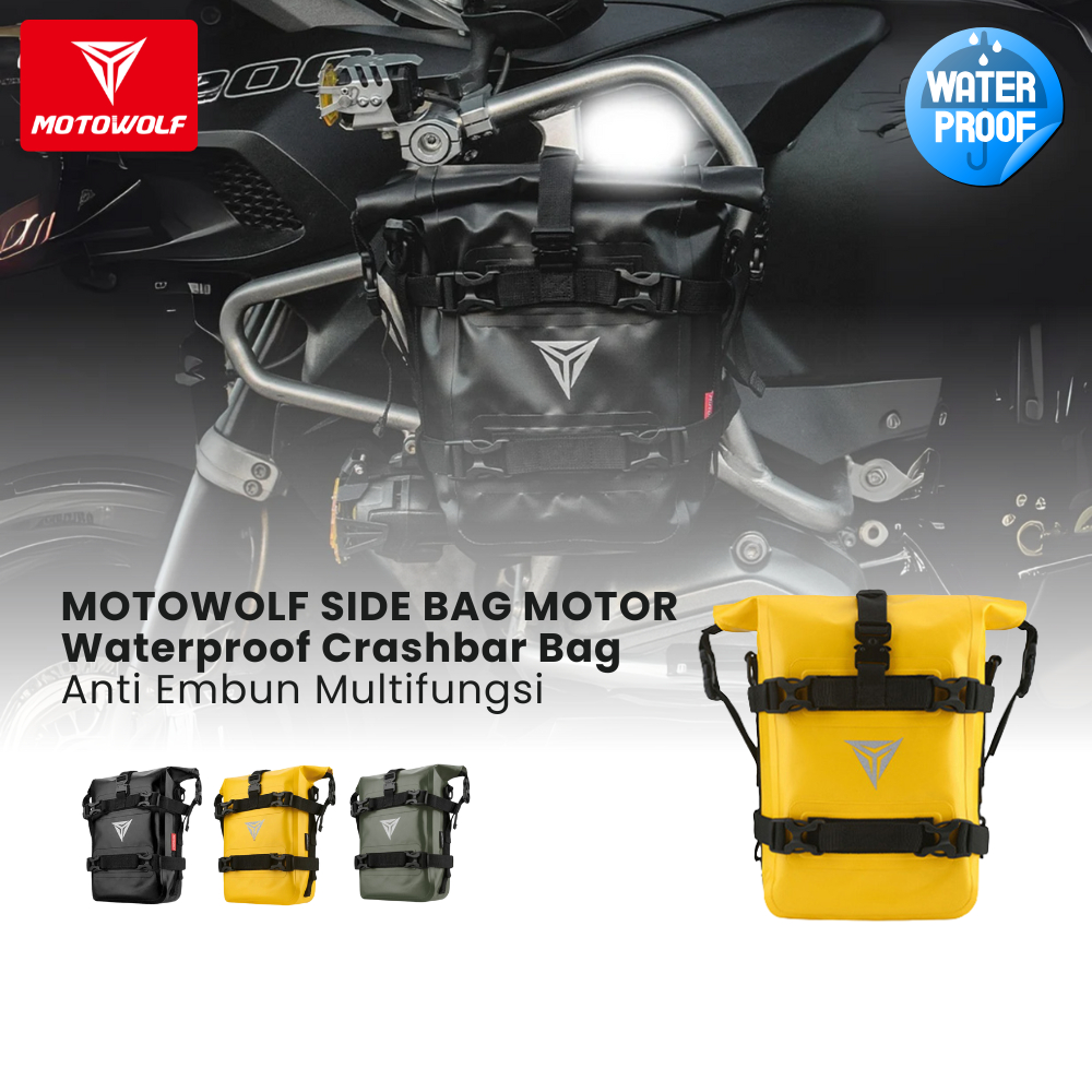Jual Motowolf Side Bag Motor Waterproof Crashbar Bag Anti Embun ...