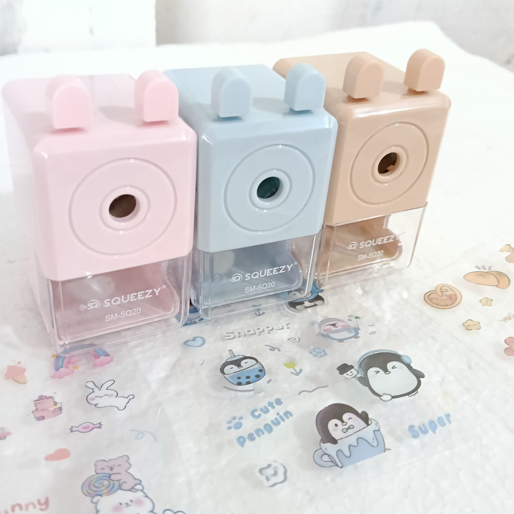 Jual PERUNCING PUTAR SQUEEZY SERUTAN RAUTAN PENSIL MEJA SM-SQ20 PINK ...