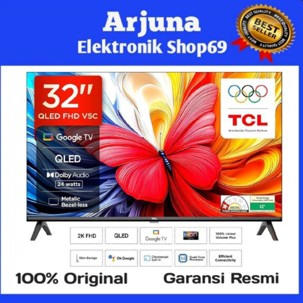 Jual TCL 32V5C 2K QLED 32 INCH GOOGLE TV DOLBY AUDIO HDR10 | Shopee ...