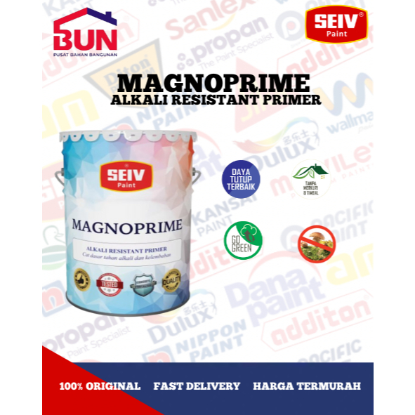 Jual SEIV Magnoprime Cat Tembok Primer kemasan 3,7ltr | Shopee Indonesia