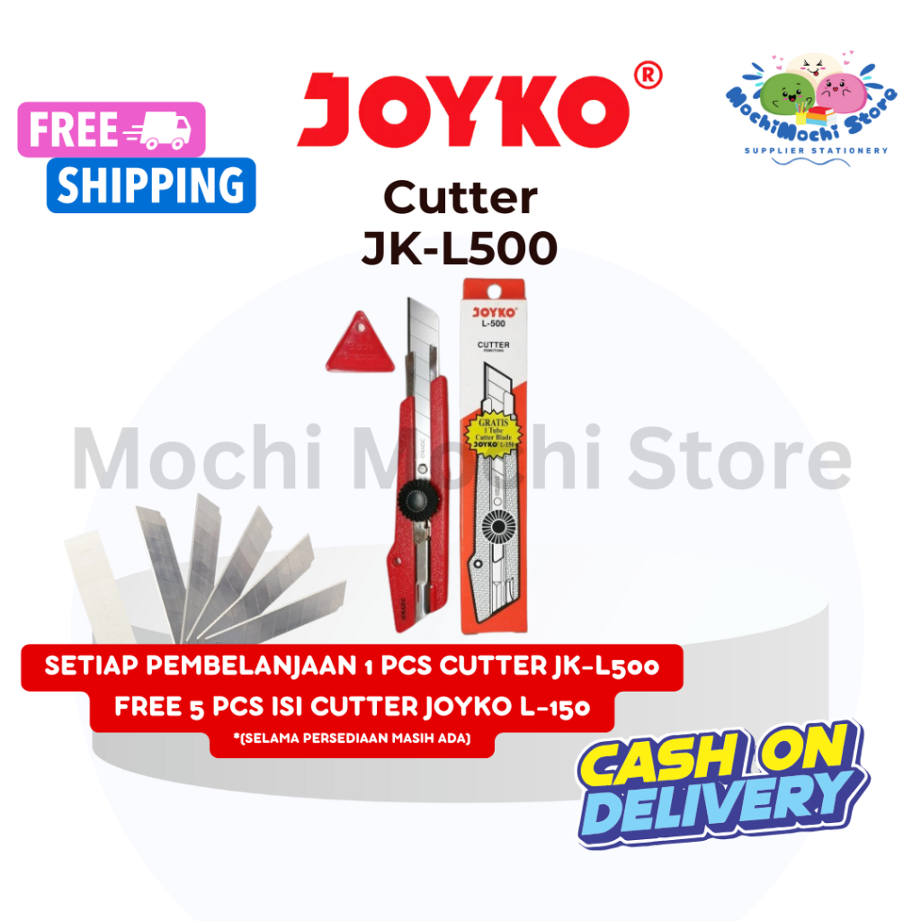 Jual Cutter Joyko JK-L500 GRATIS 5 PCS ISI CUTTER JOYKO L-150 ...