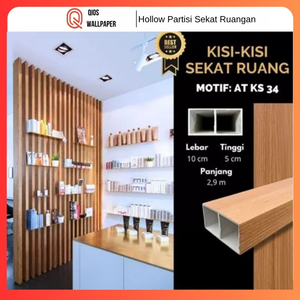 Jual hollow pvc partisi kisi kisi pembatas ruangan tinggi 2,9m ...