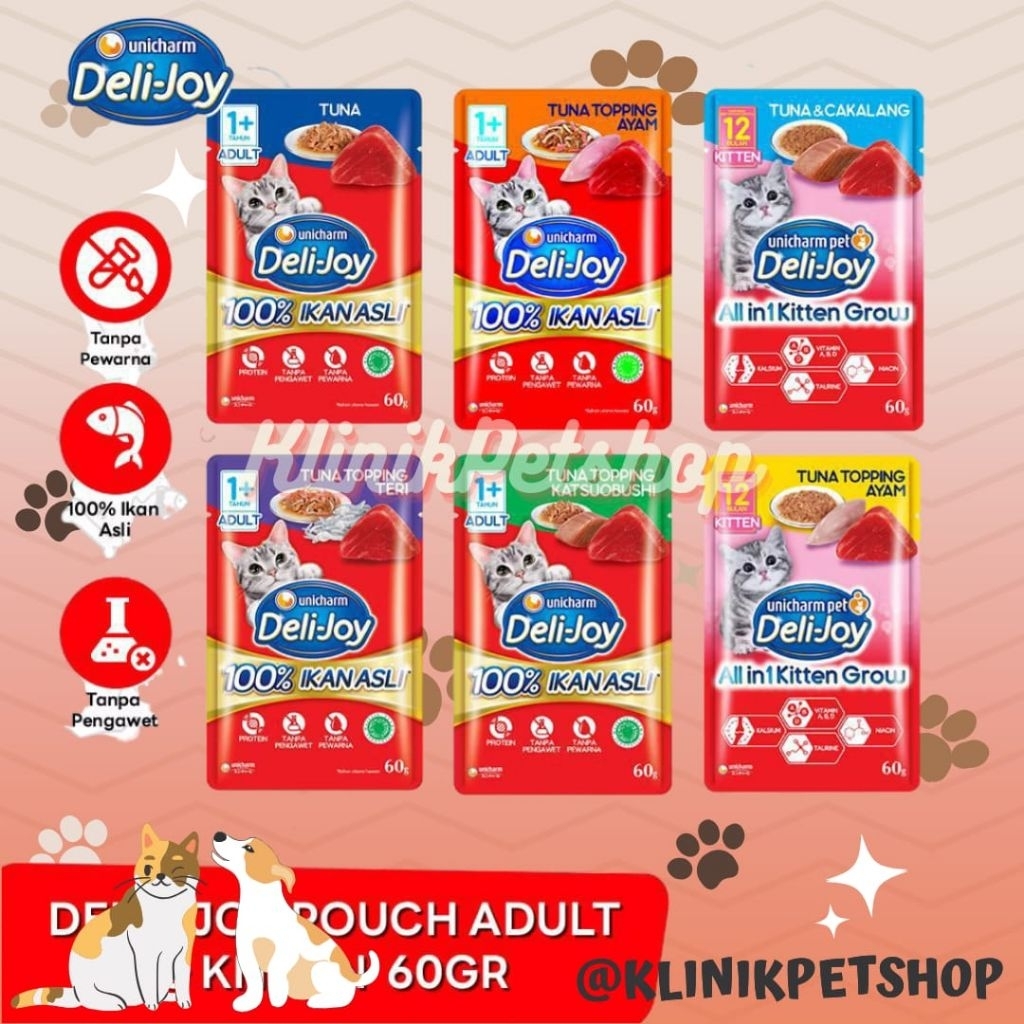 Jual DELI JOY POUCH - Makanan Basah Kucing DELI JOY WET FOOD | Shopee ...