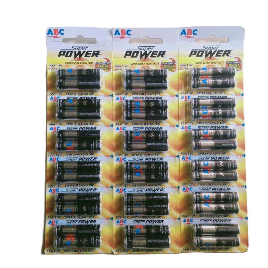 Jual [1 Renteng] Baterai ABC AAA/A3 Super Power, size 1.5V | isi 12 pcs/renteng | Baterai Remote ...