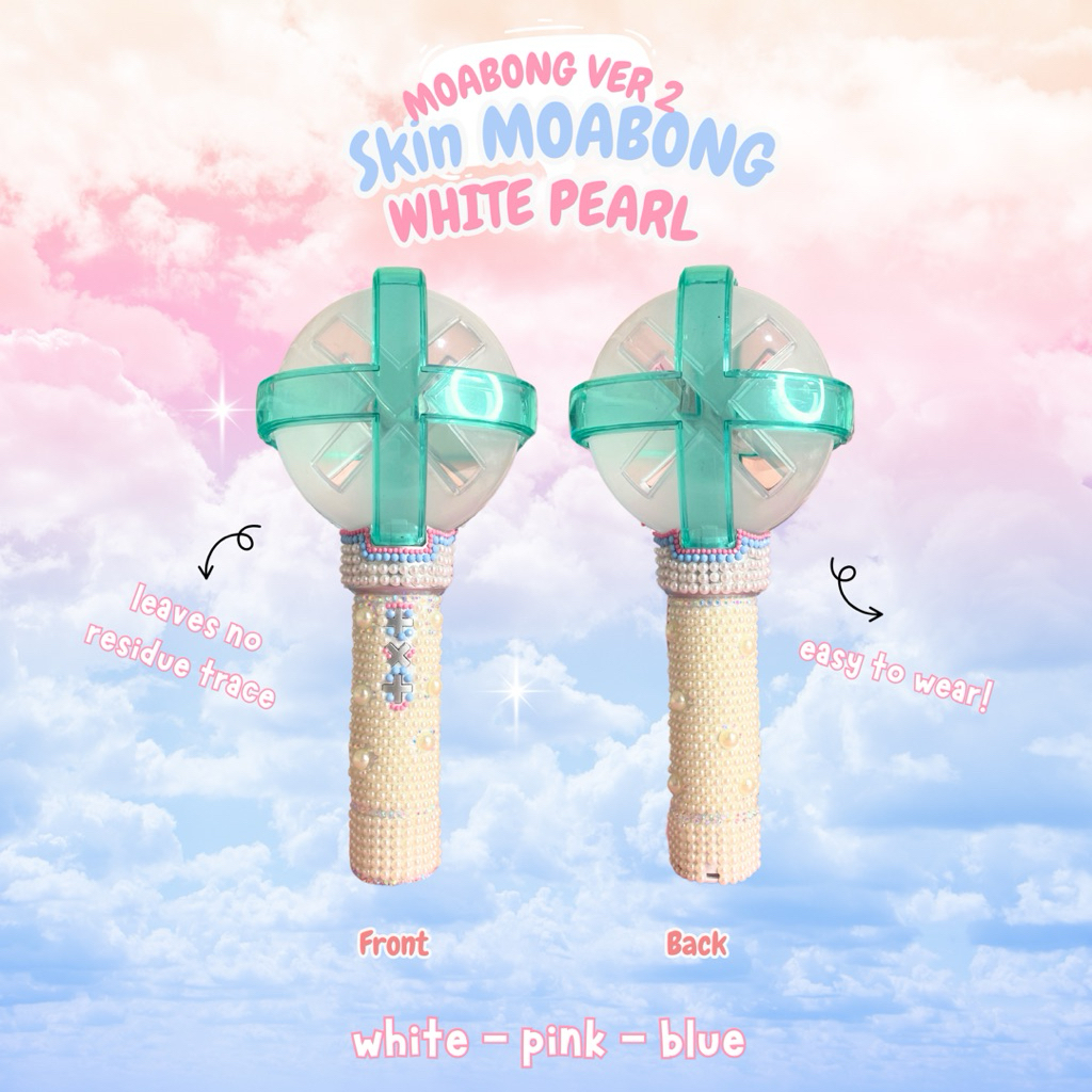Jual WHITE PEARL RHINESTONE Garskin Sticker Lightstick TXT MOABONG Ver ...