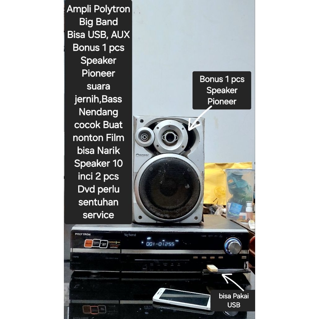 Jual Ampli Polytron Big Band suara di hasil kan vokal Jernih, Bass ...