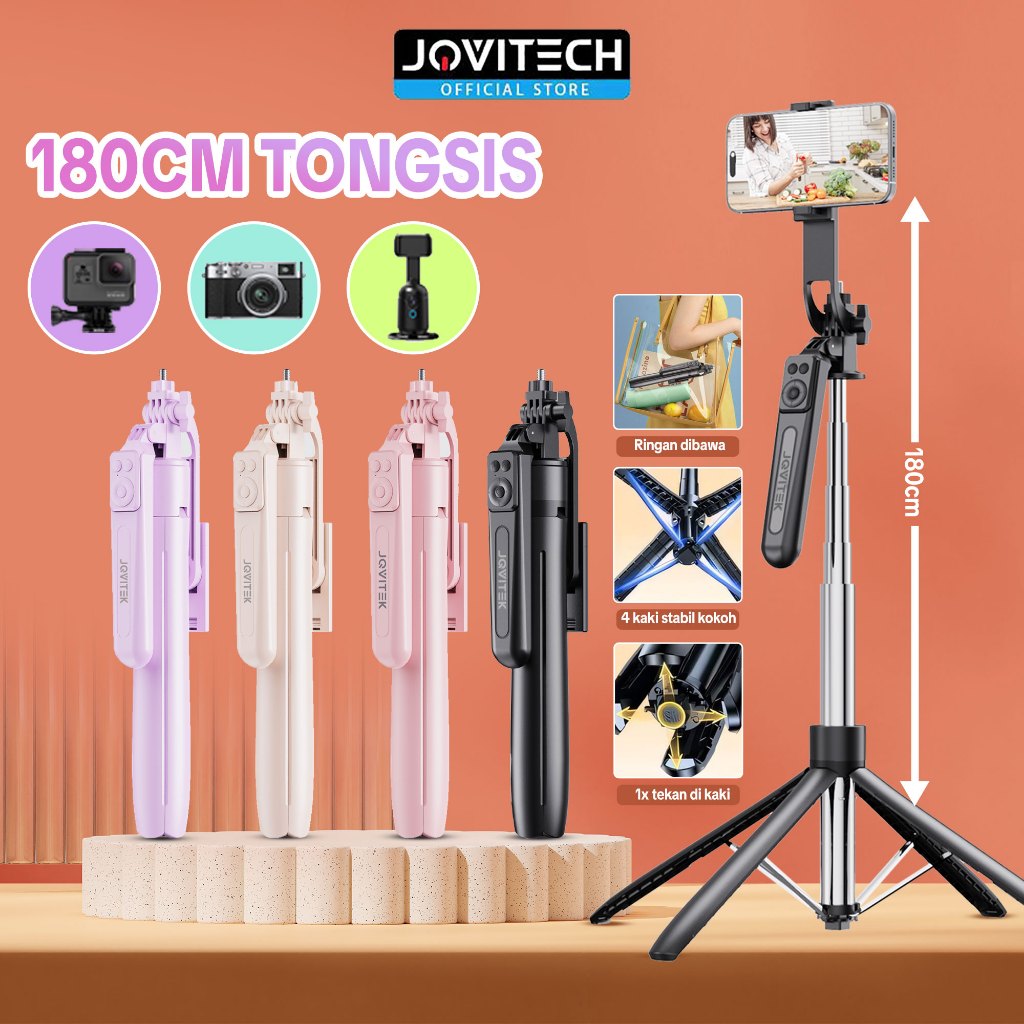 Jual Jovitech TR16S Tripod 4 In 1 Bluetooth Tongsis Selfie Stick Fill ...