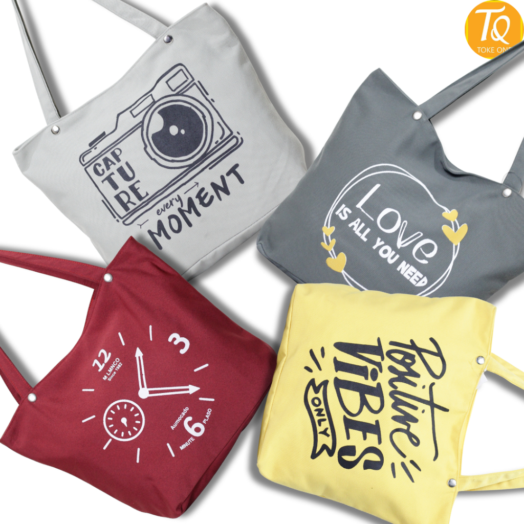 Jual Toke One - Tote bag Wanita Canvas Murah Tas Tote Wanita Remaja ...