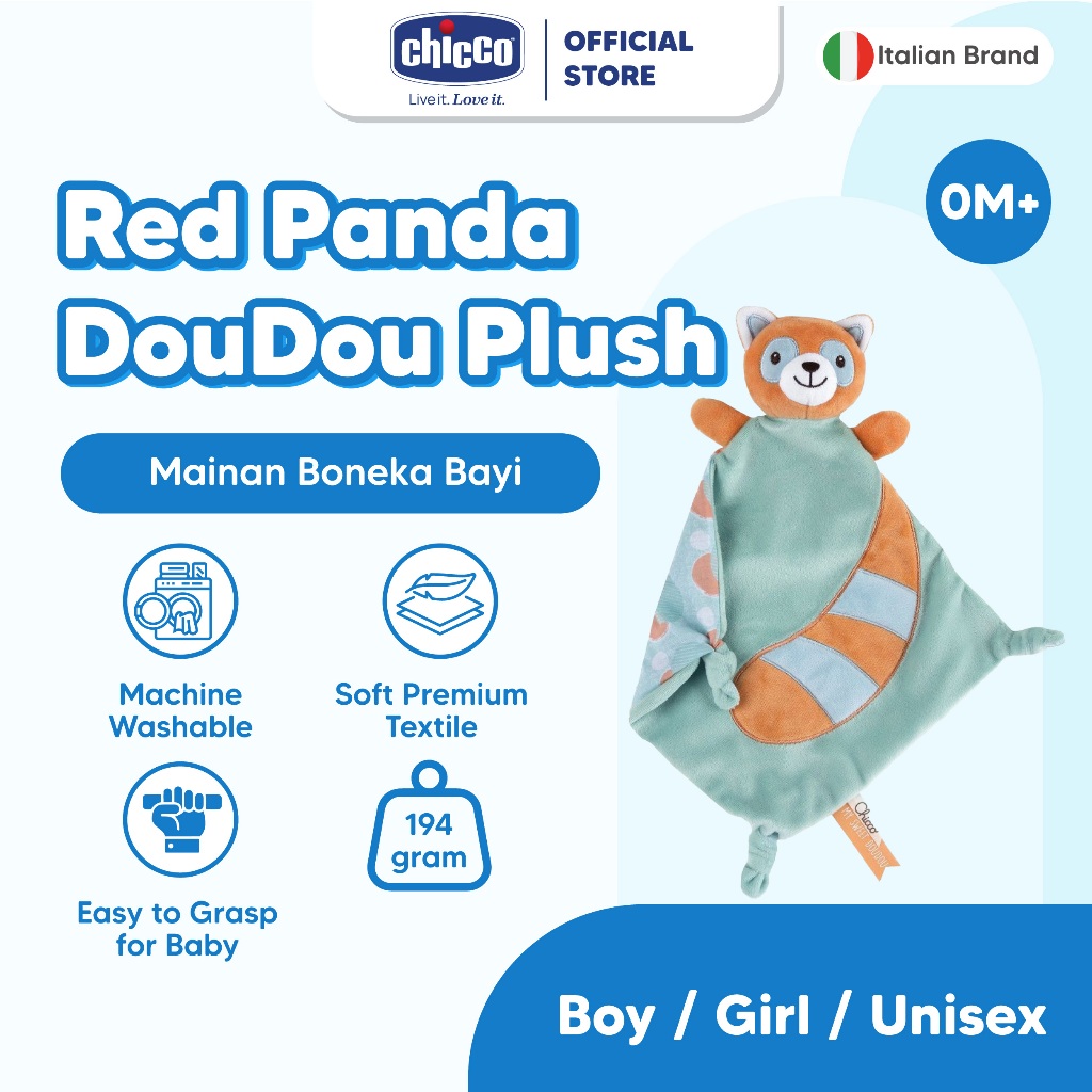 Jual CHICCO Toy MSDD Red Panda DouDou Plush 0M+ / Mainan Lembut Bayi ...