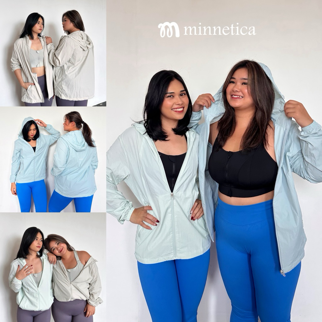 Jual [Minne] Luna Jaket Parasut Unisex dengan Hoodie & Kantong UPF 100+ | Shopee Indonesia