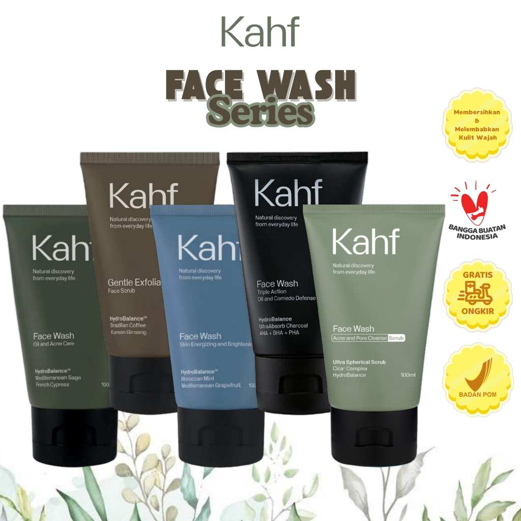 Jual KAHF Man Facial Wash - Energizing and Brightening | Oil and Comedo ...