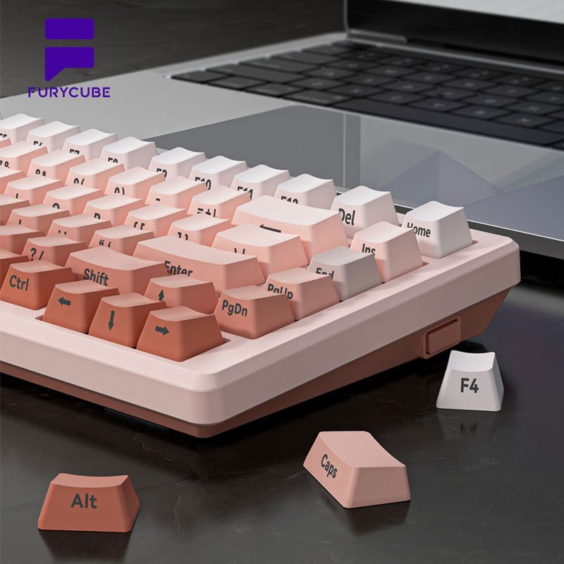 Jual FURYCUBE Gradient Keycaps PBT OEM Double Shot Font Samping Light ...